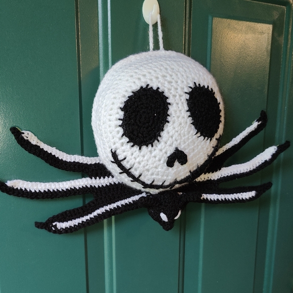 Hand Crafted | Wall Decor | Jack Skellington Hand Crochet Halloween Door Wall Decor | Poshmark